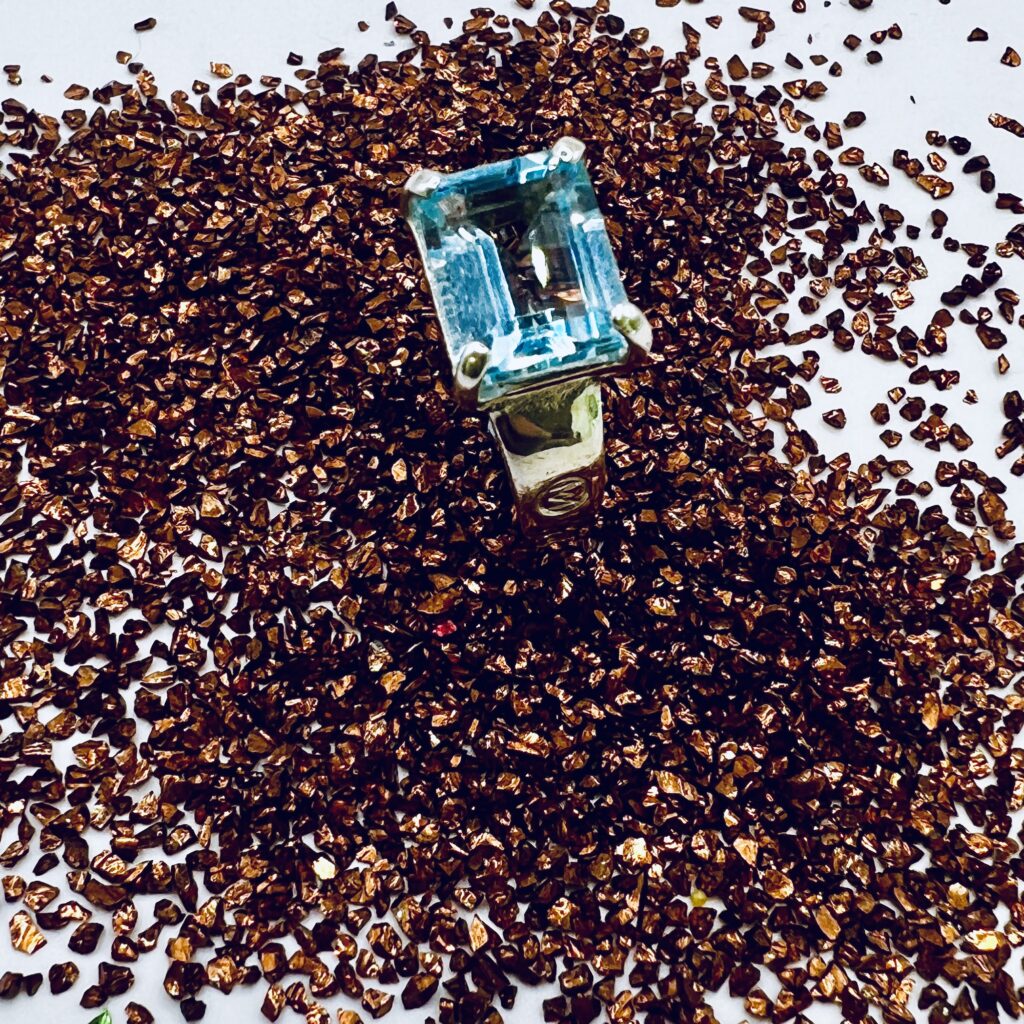 Blue Topaz Rectangular Ring - randalls jewellers